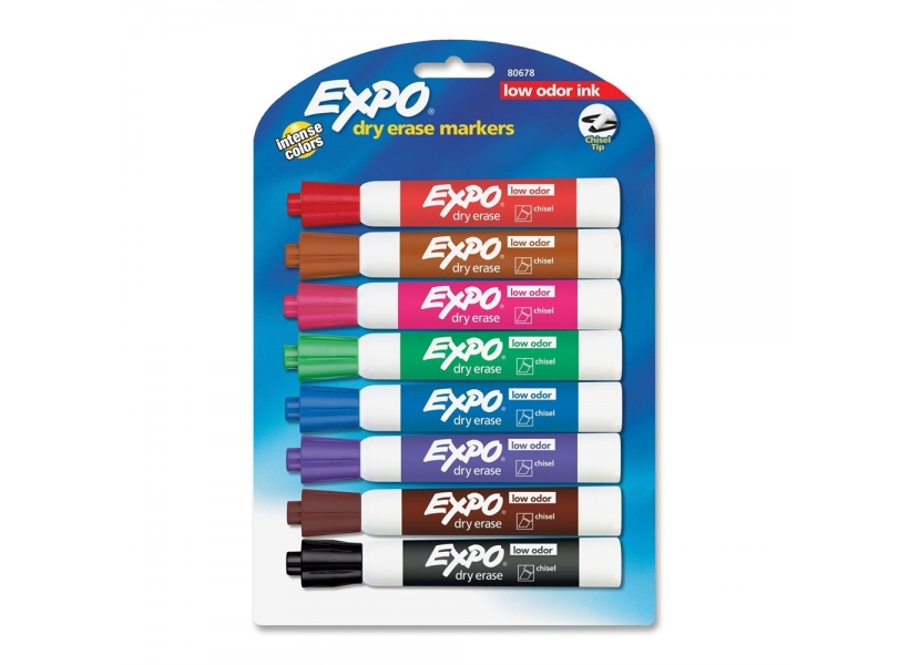 GETSEFER -ככה חוזרים היום לביה''ס! | סט 8 טושים ללוח מחיק EXPO | מכשירי כתיבה | טושים